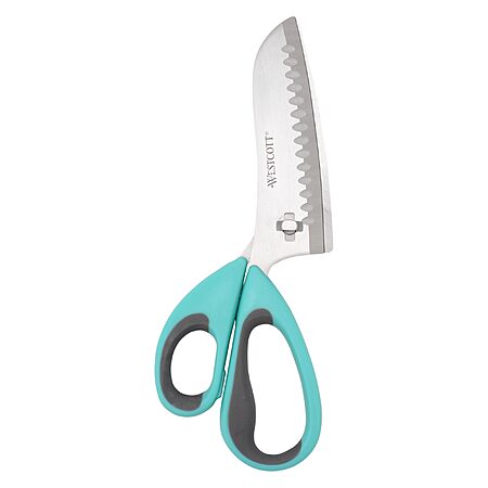 9" Westcott Titanium-Bonded Soft Handle Pizza Scissors (Teal) $9.51 ...