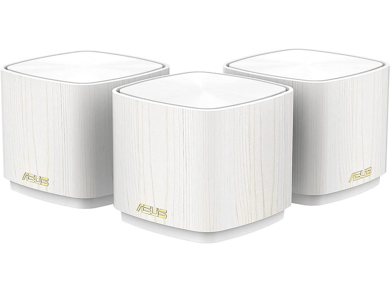 3 Pack ASUS ZenWiFi AX Mini Whole Home Dual Band Mesh WiFi 6 System $160