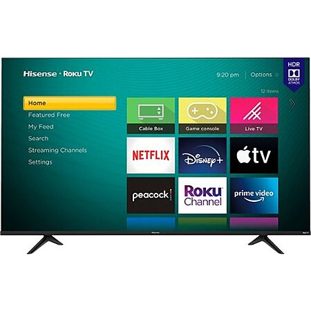 Hisense 43-Inch Class R6 Series Dolby Vision HDR 4K UHD Roku Smart TV ...