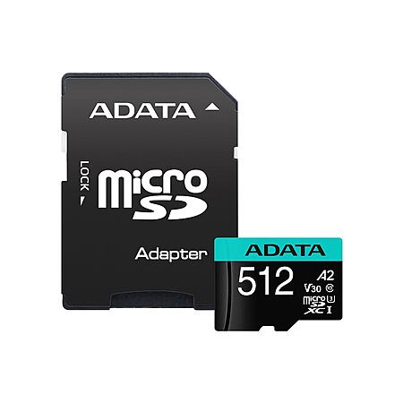 512GB ADATA Premier Pro microSD XC U3 V3 A2 Memory Card w/SD Adapter $24