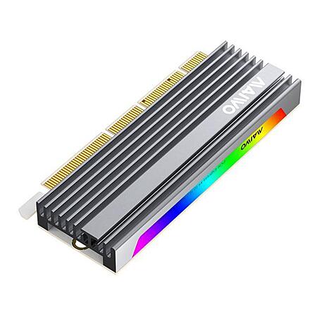Maiwo KT058 PCIe Slot to M.2 NVMe SSD Adapter Card w/ Aluminum Heat Sink $6