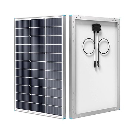 Renogy Solar Panel 100 Watt 12 Volt, High-Efficiency Monocrystalline PV ...