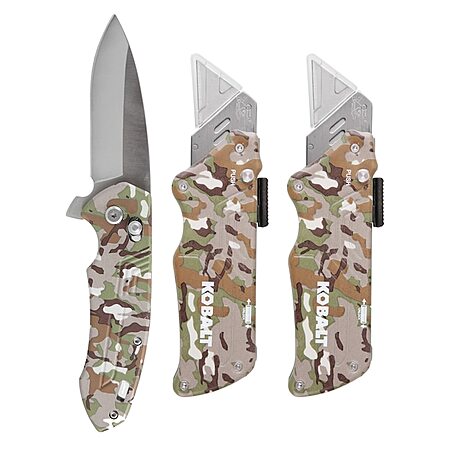 Select Lowe's Stores: 3-Pack Kobalt 1-Blade Folding Retractable Utility ...