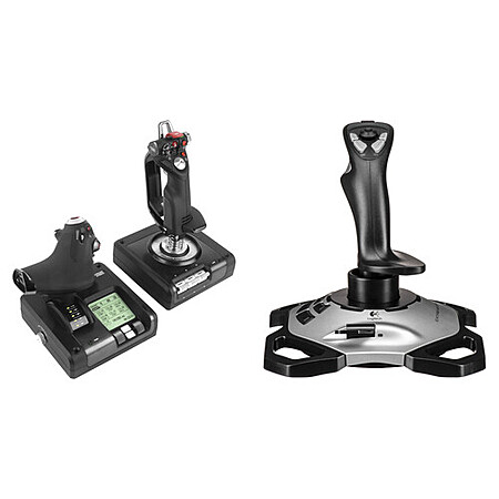 Logitech G X52 Professional H.O.T.A.S & Extreme 3D Pro Flight Stick Kit ...