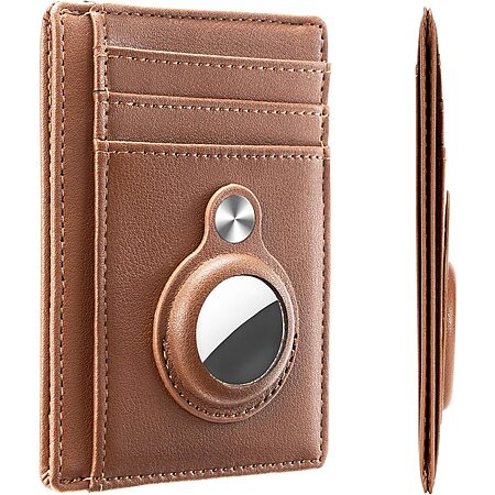 Hawanik Men's RFID Blocking Slim Minimalist Wallet w/ AirTag Holder ...