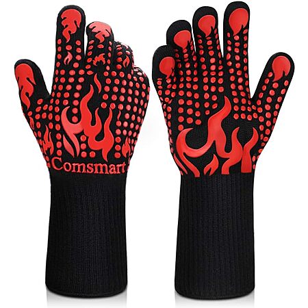 Amazon - Comsmart BBQ Gloves, 1472 Degree F Heat Resistant Grilling ...
