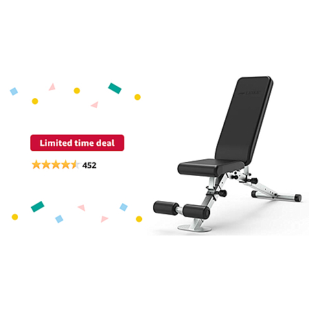 Limited-time deal: Adjustable Weight Bench Foldable Workout Exercise ...