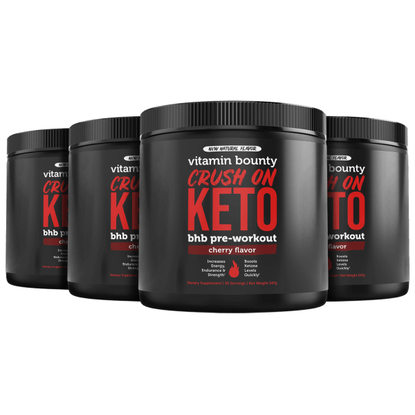 Vitamin Bounty Pre-Workout Keto Supplement, Cherry Flavor, Pack of 4 ...