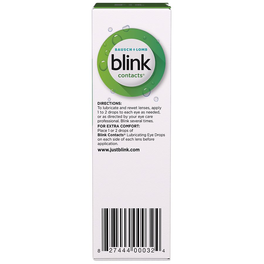 0.34-Oz Blink Contacts Lubricating Eye Drops for Soft/RGP Contact ...
