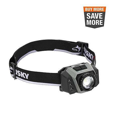 Husky 600 Lumens Dual Power Twist to Focus Rechargeable Headlight ...