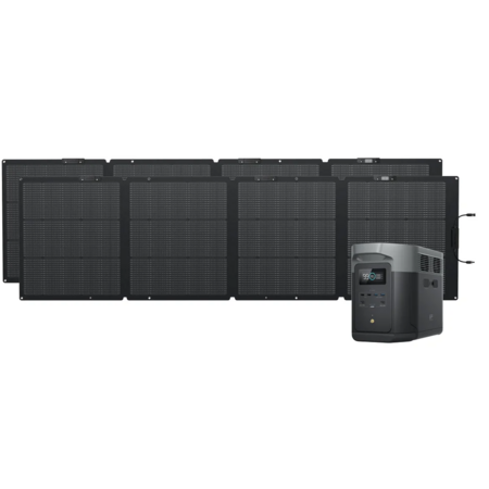EcoFlow DELTA 2 Max Portable Solar Generator Combo with 2-piece 220W ...