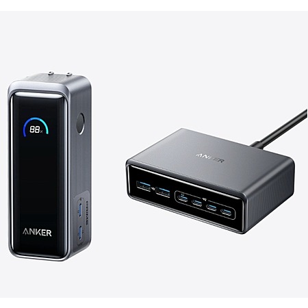 2 Pack Anker Prime 9.6K 65W Fusion Power Bank + 200W 6-Port GaN Charger ...