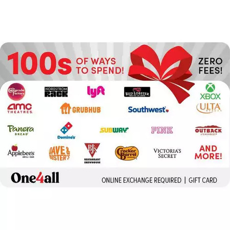 $10 Target Gift Card Back WYB $100 Select One4All Swap Cards (One4All ...