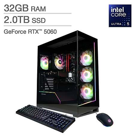 Costco Members: CyberPowerPC Desktop: Ultra 5 225F, RTX 5060, 32GB RAM ...
