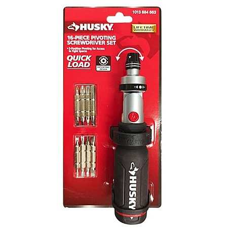 16-pc Husky Ratcheting Pivot Head Screwdriver Set - 2025-10-28
