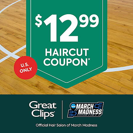 Great Clips March Madness Coupon: Haircut for - 2026-03-18