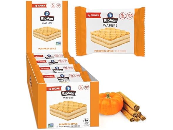 32-Count Rip Van Wafer Cookies (Vanilla, Pumpkin Spice) $20, 56-Count ...