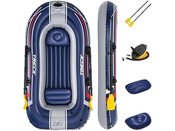 8' 2-Person Bestway Hydro-Force X2 Inflatable Raft Set $30 + Free ...