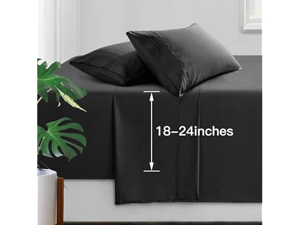 4-Piece Manyshofuu Extra Deep Pocket Queen Sheet Sets (3 Colors) $20.00 ...