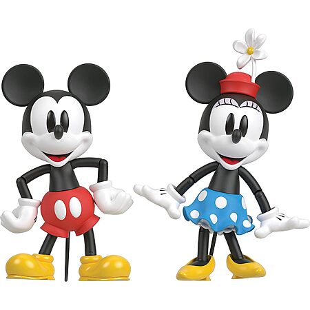 2-Pack Disney 100 Collectible Mickey and Minnie Mouse Posable Action ...
