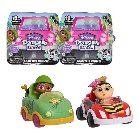 2-Pack Disney Doorables Series 2 Let's Go Figure and Vehicle Sets ...