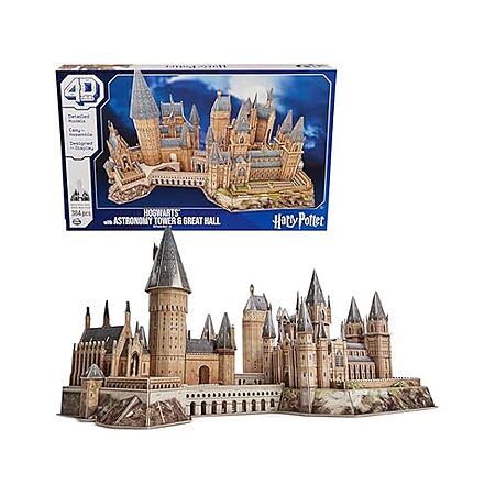 4D Build Cardstock 3D Puzzle Model Kits: 384-Piece Deluxe Hogwarts ...
