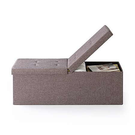 Prime Members: 45" Otto & Ben Storage Ottoman w/ SMART LIFT Top (Brown ...