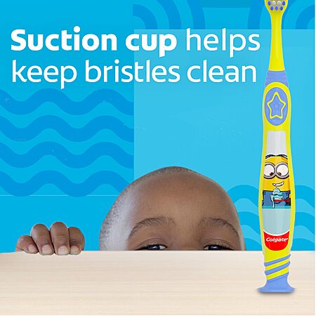 Colgate Kids' Toothbrush w/ Extra Soft Bristles and Built In Suction ...