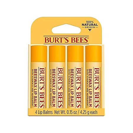 4-Pack 0.15- Oz Burt's Bees Lip Balm (Vitamin E and Peppermint) $4.99 ...