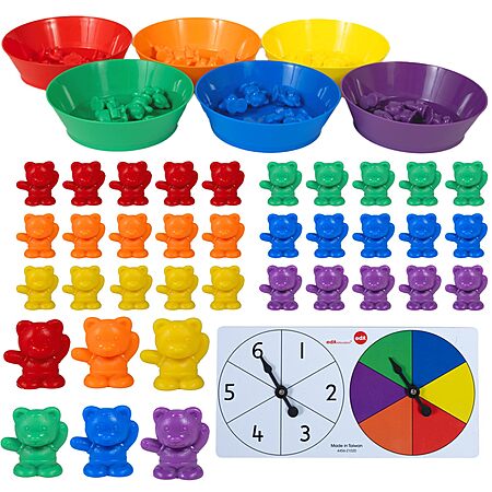 68-Piece edxeducation Counting Bears Early Math Manipulatives Activity ...