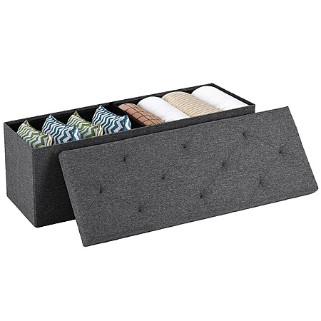 43" EDX Multi-Functional Folding Storage Ottoman Bench (Grey) $28.99 ...