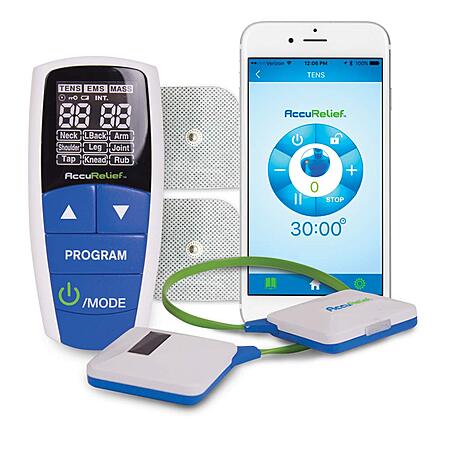 AccuRelief Wireless Tens Unit and EMS Muscle Stimulator w/ Pulse ...