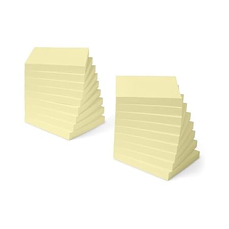 18-Pack 100-Piece 3" x 3" Amazon Basics Square Sticky Notes (Yellow) $6 ...