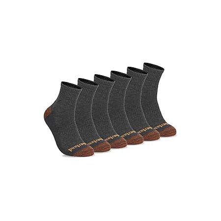 6-Pair Timberland Men's Comfort Moisture Control Quarter Socks w/ Arch ...