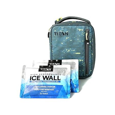 Titan by Arctic Zone Fridge Cold Insulated Lunch Box w/ 2 Reusable Ice ...