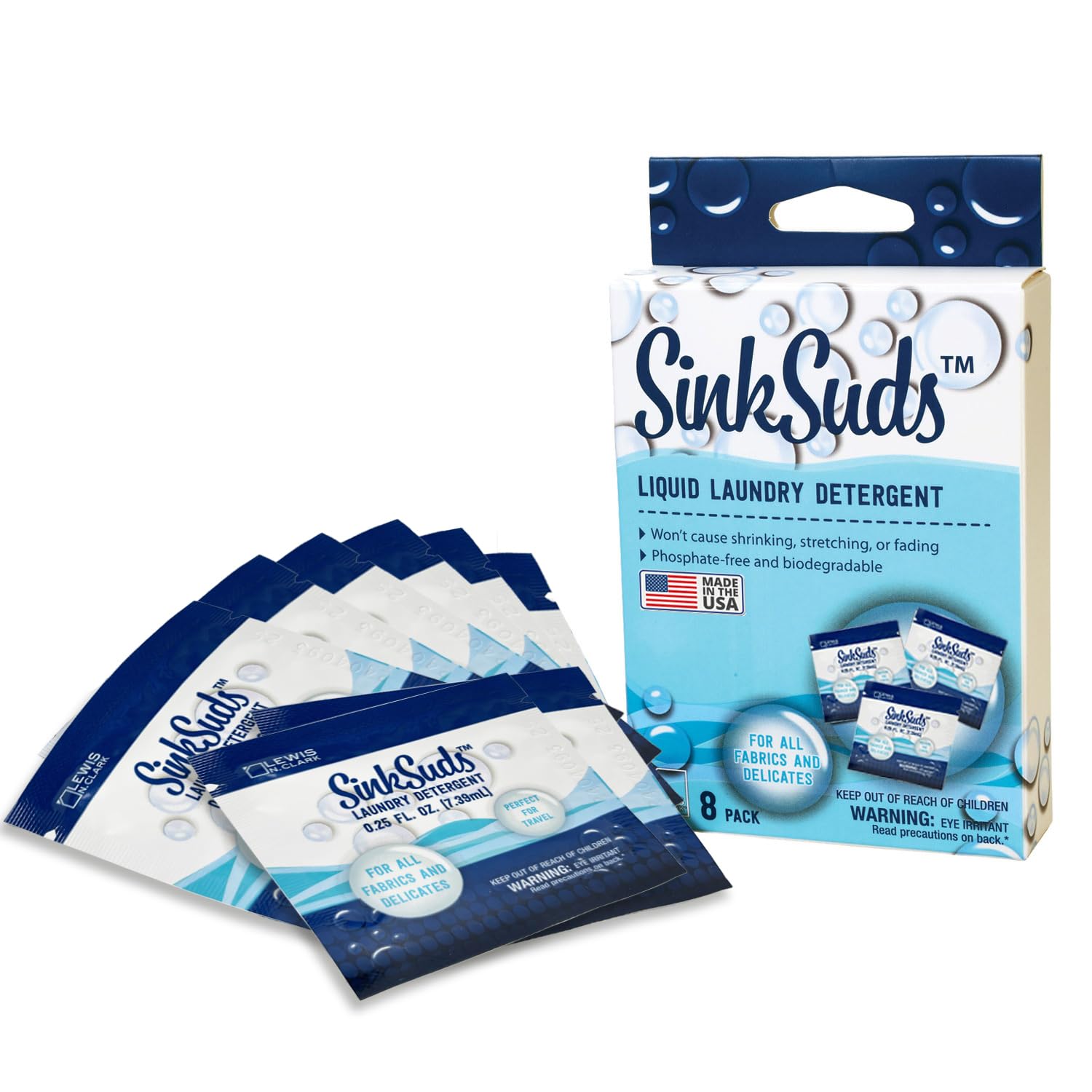 SinkSuds Laundry Detergent, Travel Size Liquid Soap, TSA Compliant ...