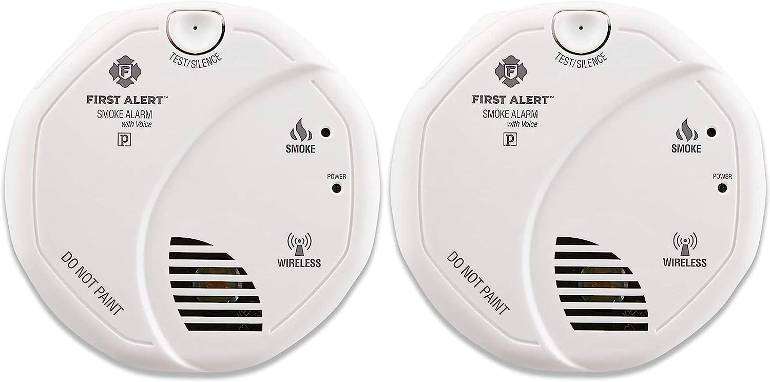 First Alert SA511CN2-3ST Wireless Interconnected Smoke Alarm with Voice ...