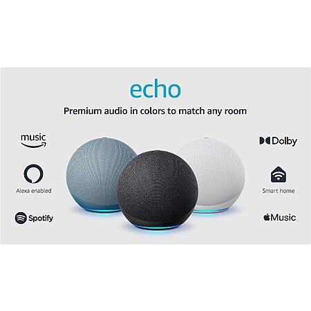 Amazon Echo (4th Gen) | With premium sound, smart home hub, and Alexa ...