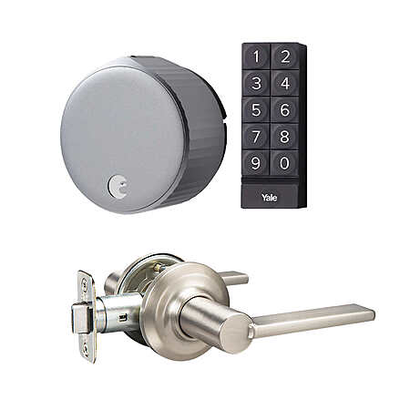 Costco: August Wi-Fi Smart Lock With Yale Keypad and Satin Nickel Door ...