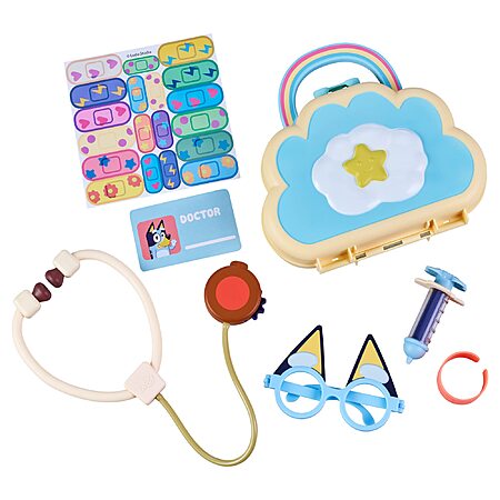 Bluey Cloud Bag Doctor's Set, Doctor Check Up Set, Toy Doctor's Playset ...