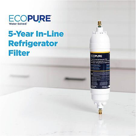 EcoPure EPINL30 5-Year In-Line Refrigerator Water Filter – Universal ...