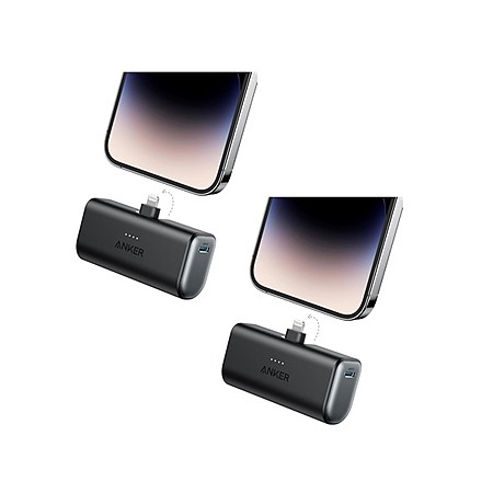 (1 or 2 PACK) Anker Nano 5,000mAh Power Bank with Built-in Lightning ...
