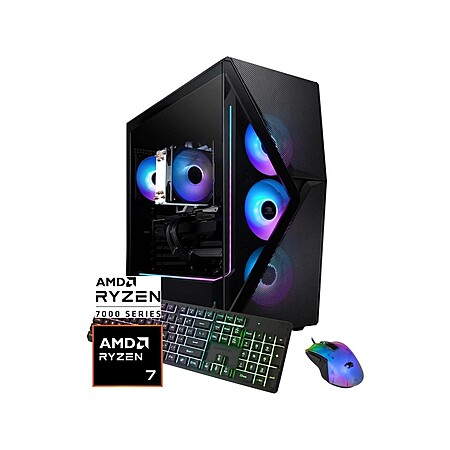 iBUYPOWER Slate 8 MESH Gaming Desktop: Ryzen 7 9700X, RX 7800 XT (16GB ...