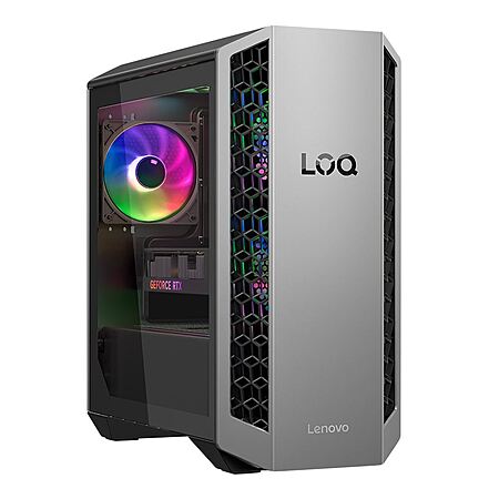 Lenovo LOQ Tower 26ADR10 Gaming PC: Ryzen 7 8745HX, RXT 5060, 16GB DDR5 ...