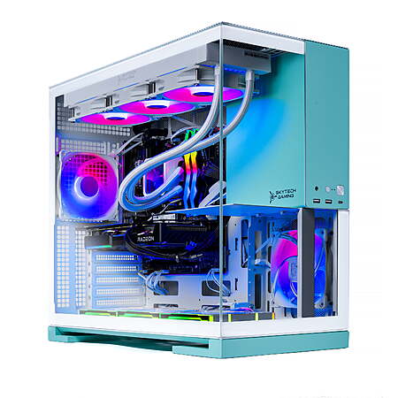 Skytech Aqua Gaming PC: Ryzen 7 9800X3D, RTX 5070 Ti, 2TB SSD 32GB DDR5 ...
