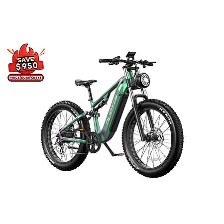 DUOTTS E26 Electric Bike: 2000W, 26×4.0" Tire, 48V 20Ah Samsung Battery, Green Purple @ DUOTTS ...