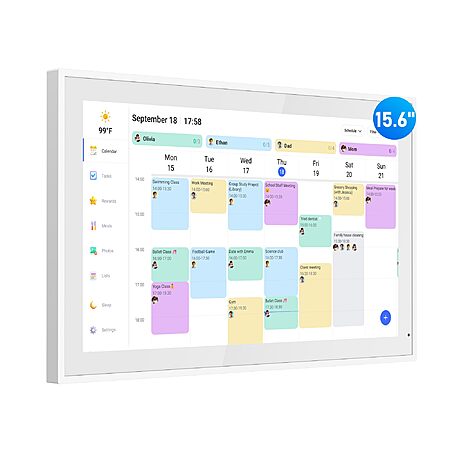 15.6" Wall Planner Electronic Calendar & Chore Chart, Smart Touchscreen ...