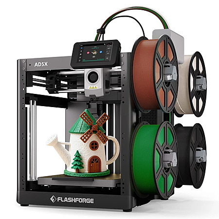 FLASHFORGE AD5X Multi-Color 3D Printer w/ CoreXY Max 600mm/s High Speed ...
