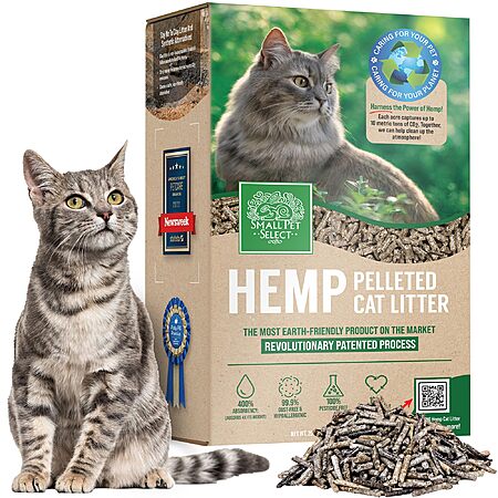 Small Pet Select - Hemp Pelleted Cat Litter, Non-Clumping ...