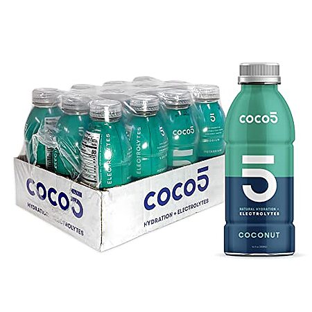 Coco5 Clean Sports Hydration Coconut Flavor | 100% Natural | 50% Less ...